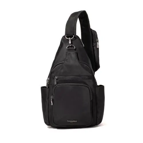 BAGGALLINI Central Park Large Sling - Black Twill