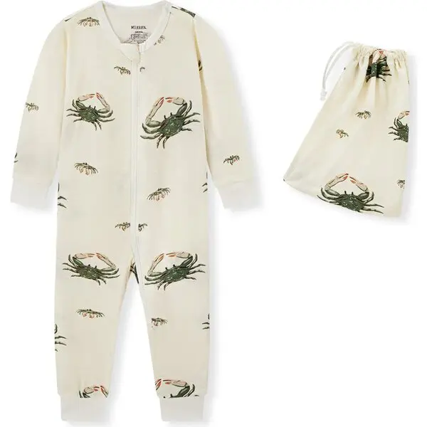 MILKBARN Zipper Pajama - Coastal Crab