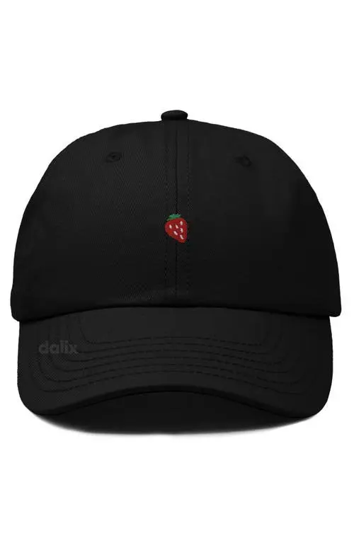 DALIX Lil Strawberry Dad Cap - Black