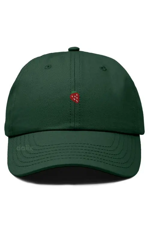 DALIX Lil Strawberry Dad Cap - Dark Green