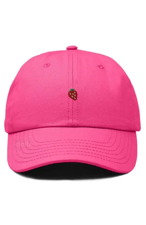DALIX Lil Strawberry Dad Cap - Hot Pink