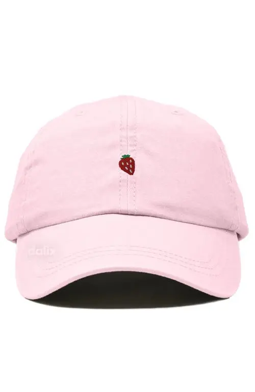 DALIX Lil Strawberry Dad Cap - Washed Pink