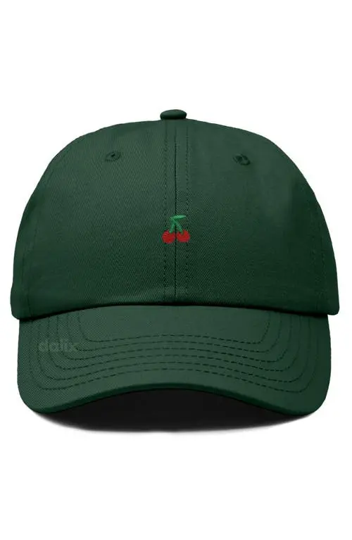 DALIX Lil Cherry Dad Cap - Dark Green