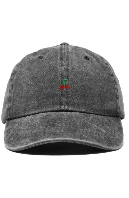 DALIX Lil Cherry Dad Cap - Washed Black