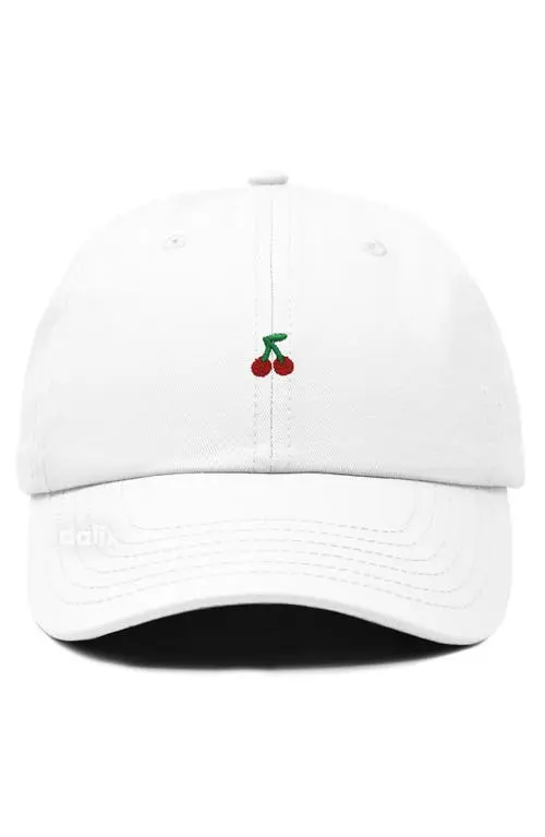 DALIX Lil Cherry Dad Cap - White
