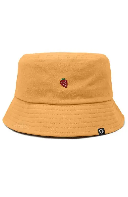 DALIX Strawberry Bucket Hat - Golden Cream