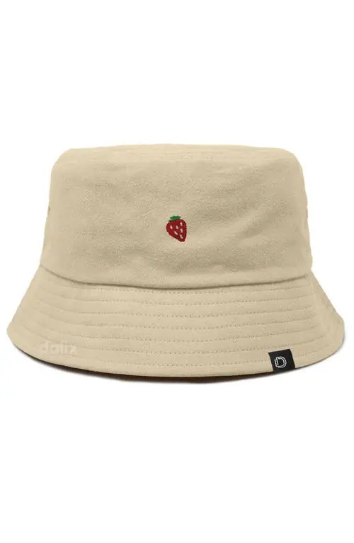 DALIX Strawberry Bucket Hat - Sesame Beige