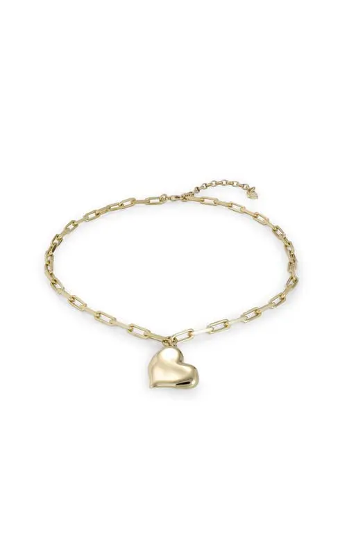 UNODE50 Medium Heart Link Necklace - Gold