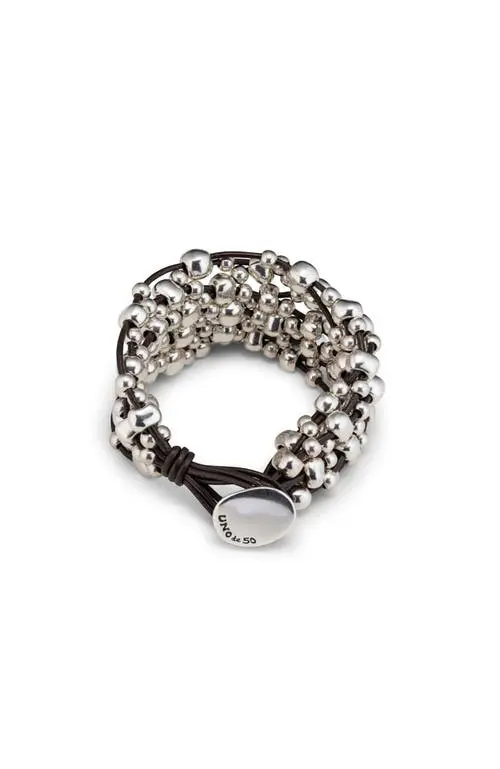 UNODE50 Textured Leather Cuff