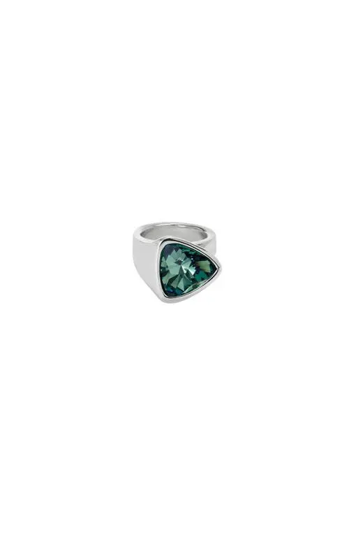 UNODE50 Crystal Accent Ring - Silver