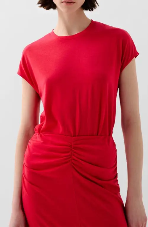 SCALPERS Side Gathered T-shirt - Red
