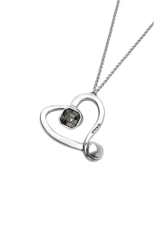 UNODE50 Long Heart Pendant Necklace