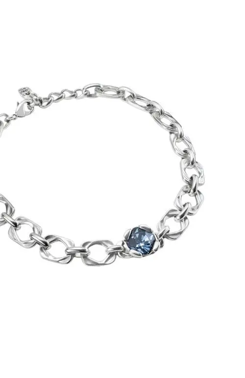UNODE50 Wide Link Crystal Necklace