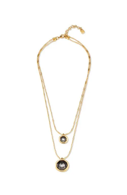 UNODE50 Double Strand Pendant Necklace - Gold