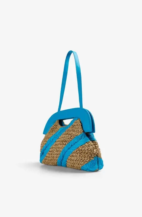 SCALPERS Raffia Handbag - Turquoise