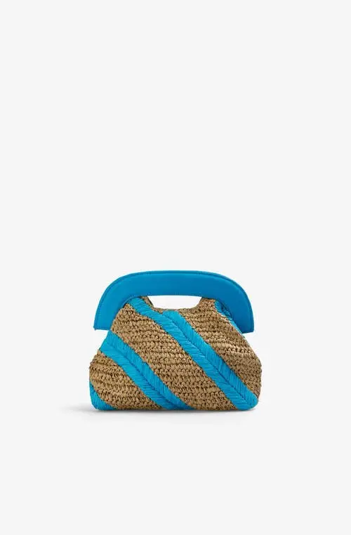 SCALPERS Raffia Handbag - Turquoise