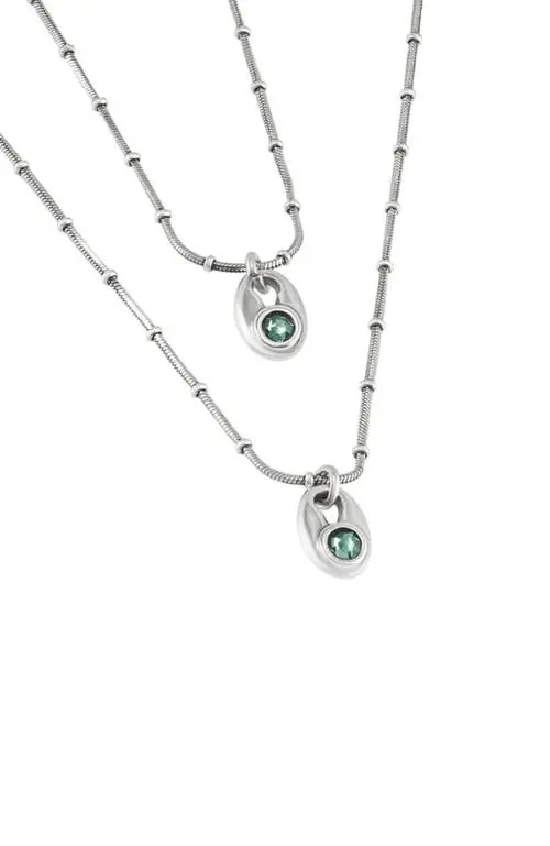 UNODE50 Double Strand Crystal Chain Necklace