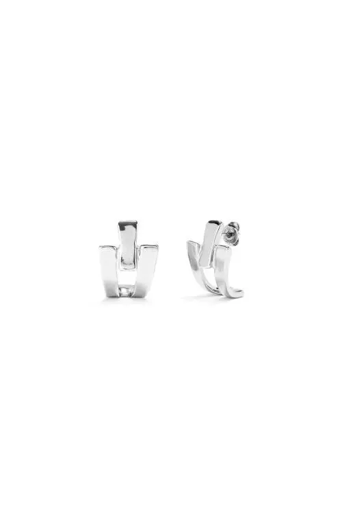 UNODE50 Arc Earrings - Silver