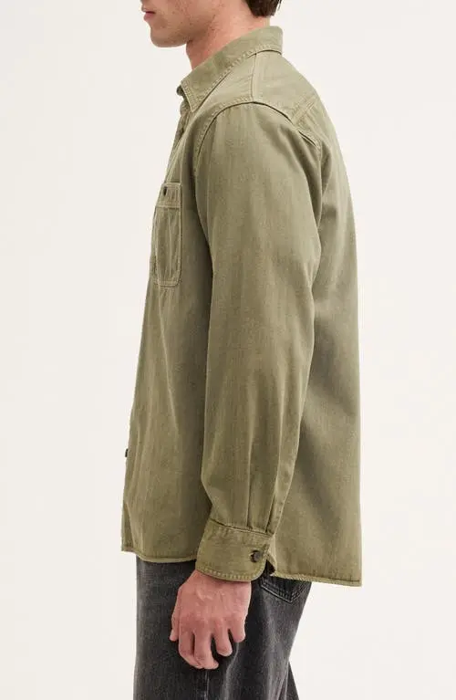 Madewell Cotton Button-up Work Shirt - Olive
