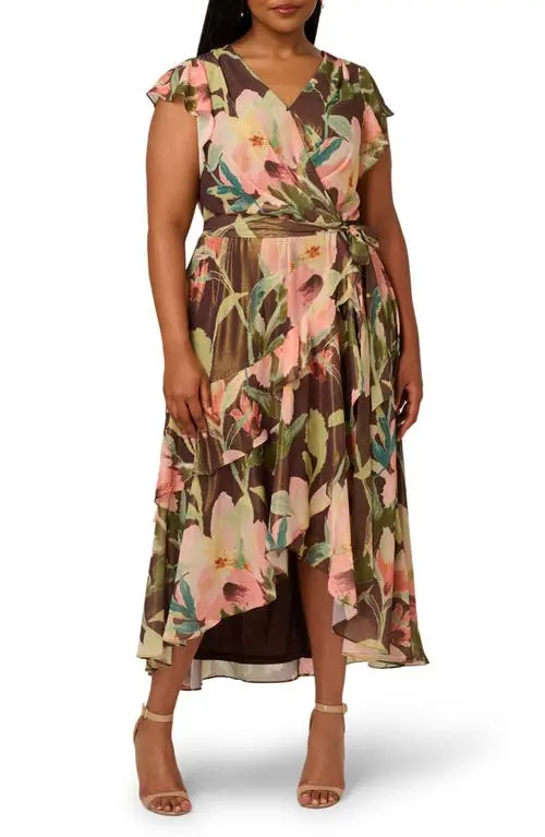Adrianna Papell Floral High-low Cocktail Dress
