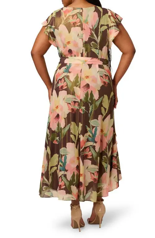 Adrianna Papell Floral High-low Cocktail Dress