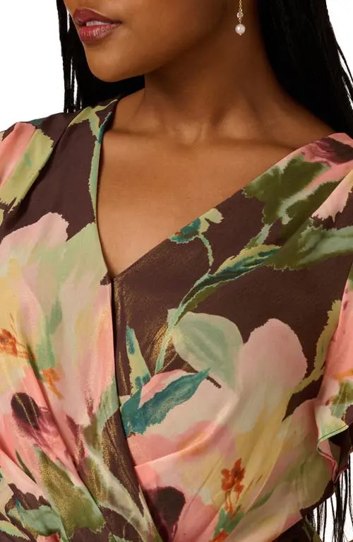 Adrianna Papell Floral High-low Cocktail Dress