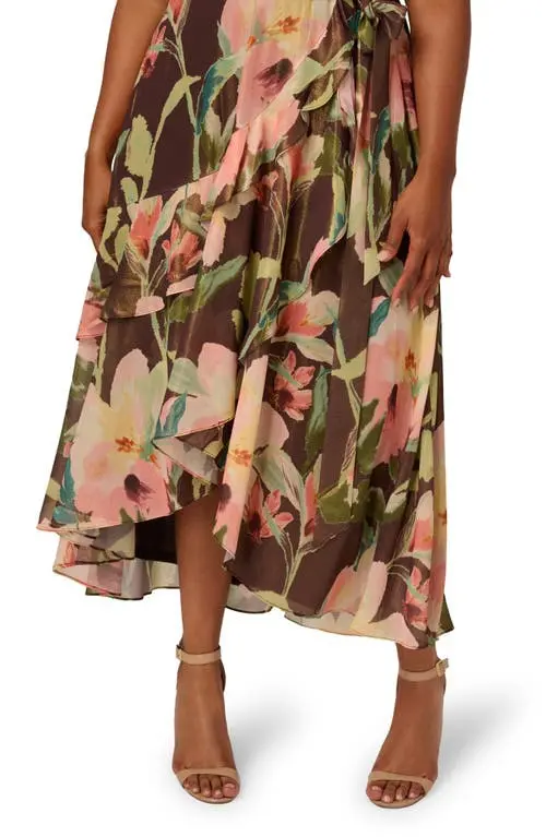 Adrianna Papell Floral High-low Cocktail Dress