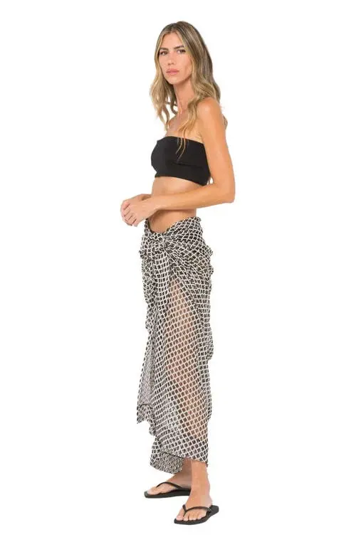 JBQ Mesh Wrap Maxi Skirt