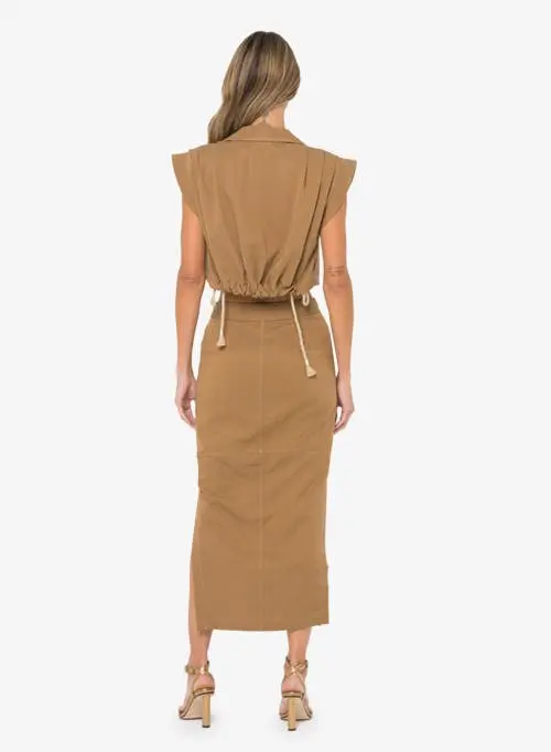 JBQ High-rise Maxi Skirt - Caramel