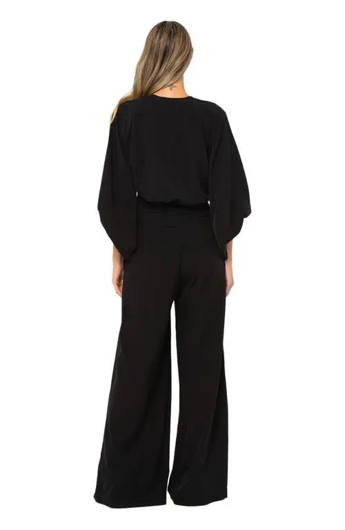 JBQ Oslo Full-length Wide Leg Pant - Black