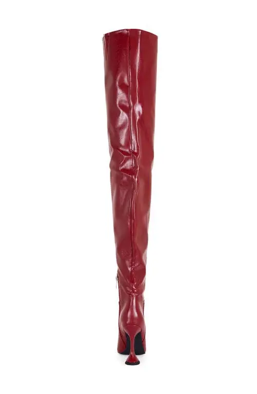 AZALEA WANG Stephan Thigh High Boots - Burgundy