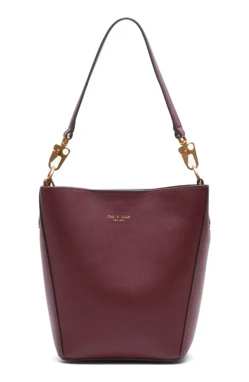Rag & Bone Leather Bucket Bag - Garnet