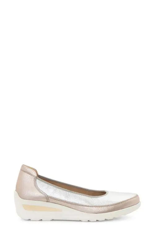 ARA Zinnia Wedge Loafer - Sand Metallic/cream