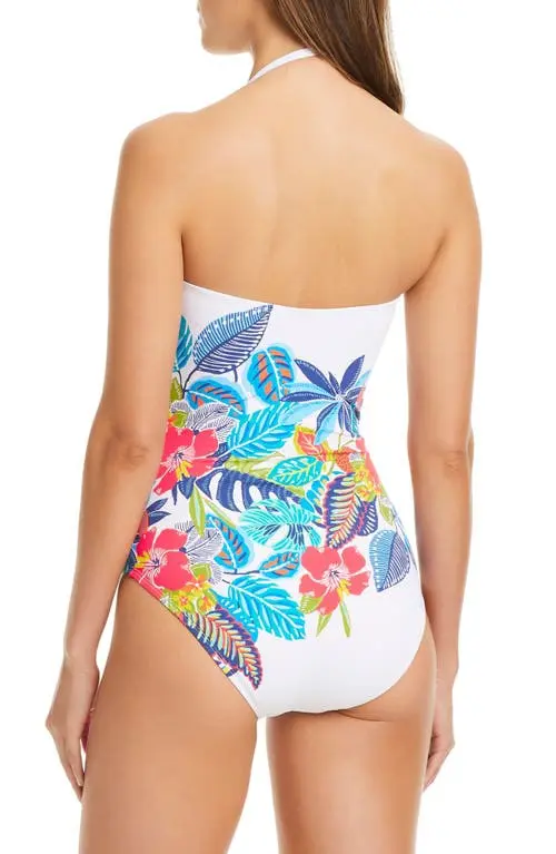 BLEU BY ROD BEATTIE Shirred Strapless One-piece Swimsuit