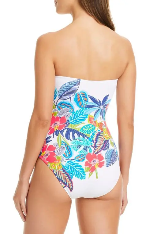 BLEU BY ROD BEATTIE Shirred Strapless One-piece Swimsuit