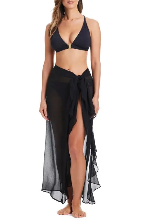 ROD BEATTIE Ruffle Sheer Cover-up Sarong