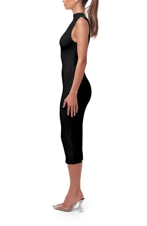Naked Wardrobe Sleeveless Midi Dress - Black