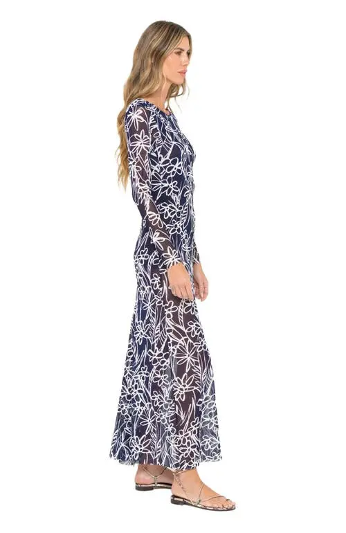 JBQ Gaia Floral Print Maxi Dress