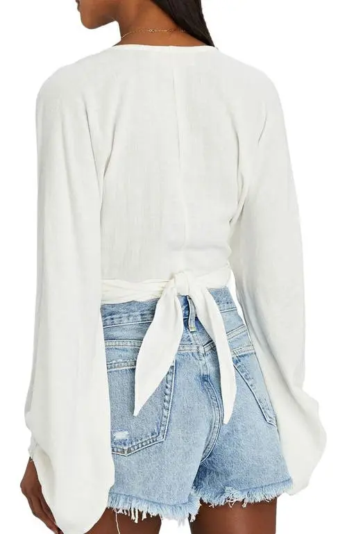 JBQ Adri Long Sleeve Top - White