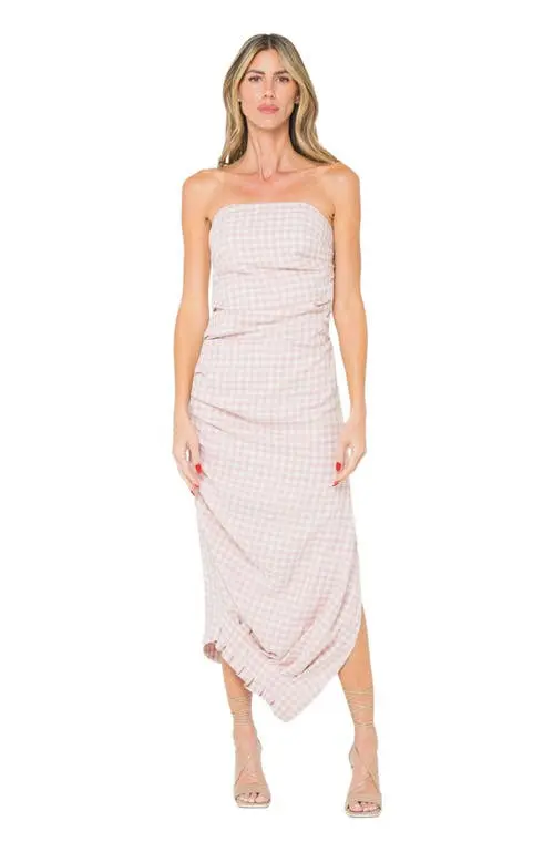 JBQ Eliana Strapless Midi Dress