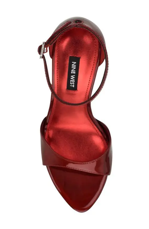 Nine West Ankle Strap Sandal - Dark Red 600