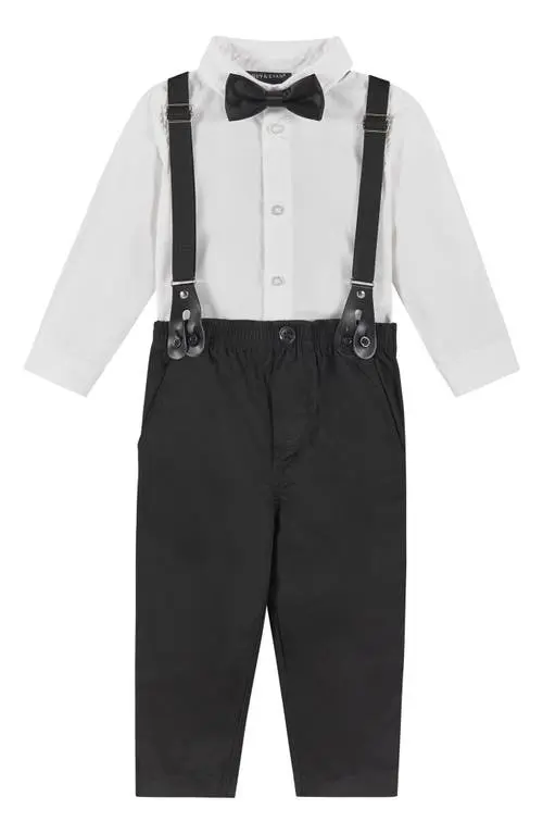 Andy & Evan Button-up Shirt, Bow Tie, Suspenders And Pants Set - White