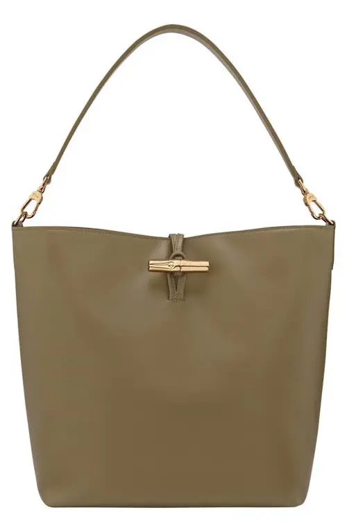 Longchamp Le Roseau Leather Hobo Bag