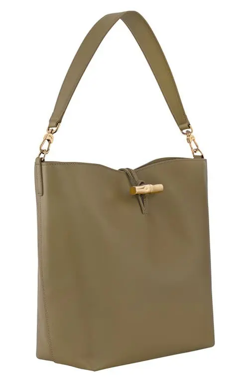 Longchamp Le Roseau Leather Hobo Bag