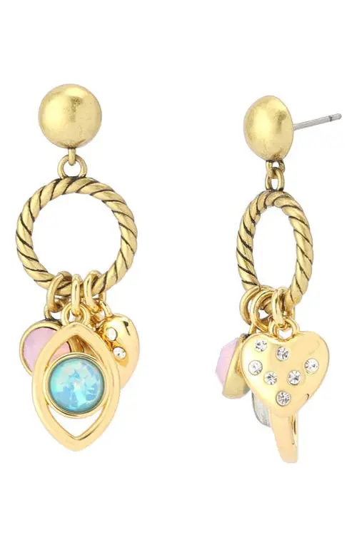 Kurt Geiger Charm Drop Earrings - Gold Multi