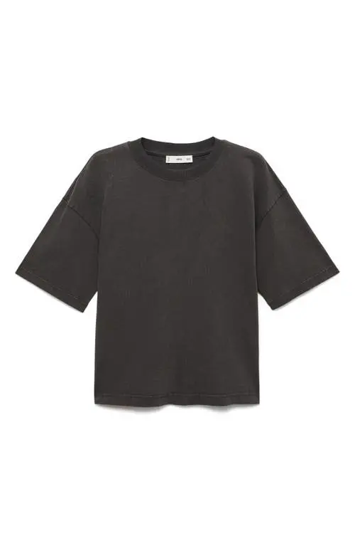 Mango Oversized Cotton Maternity T-shirt - Charcoal