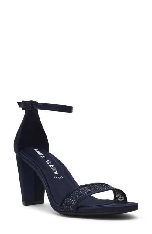 Anne Klein Ankle Strap Sandal - Navy Crystal