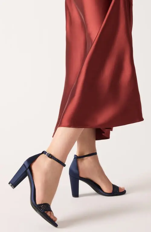Anne Klein Ankle Strap Sandal - Navy Crystal