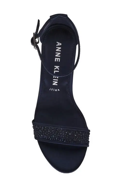 Anne Klein Ankle Strap Sandal - Navy Crystal