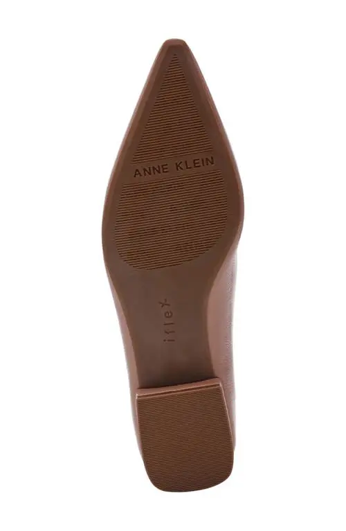 Anne Klein Cavina Pointed Toe Flat - Nude Patent